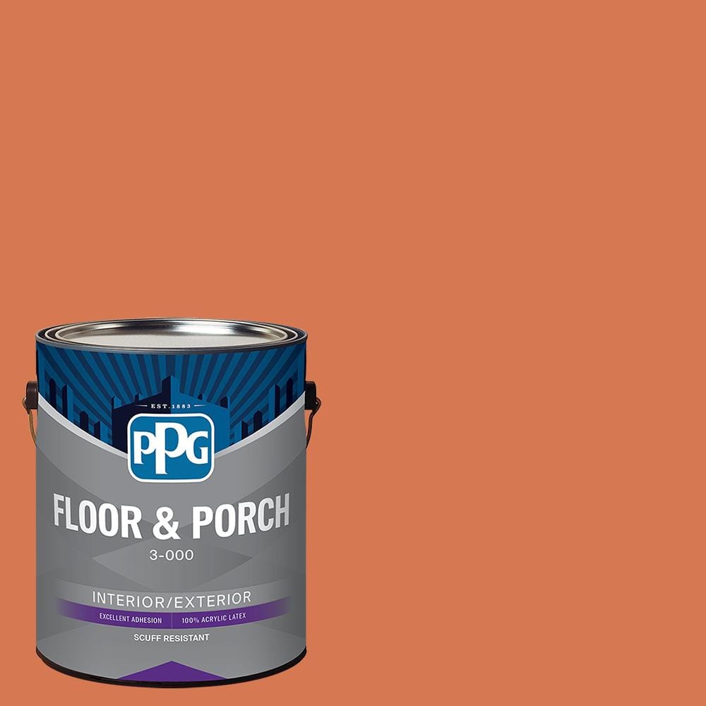 PPG 1 gal. PPG17-24 Copper Penny Satin Interior/Exterior Floor and ...