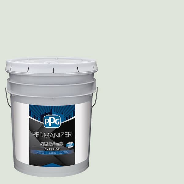 PERMANIZER 5 gal. PPG1130-2 Mint Wafer Satin Exterior Paint PPG1130-2PZ ...
