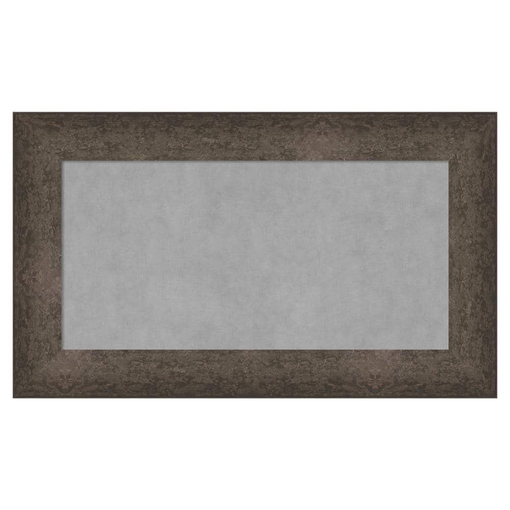 Amanti Art Dappled Light Bronze 29 in. x 17 in. Framed Magnetic Board ...