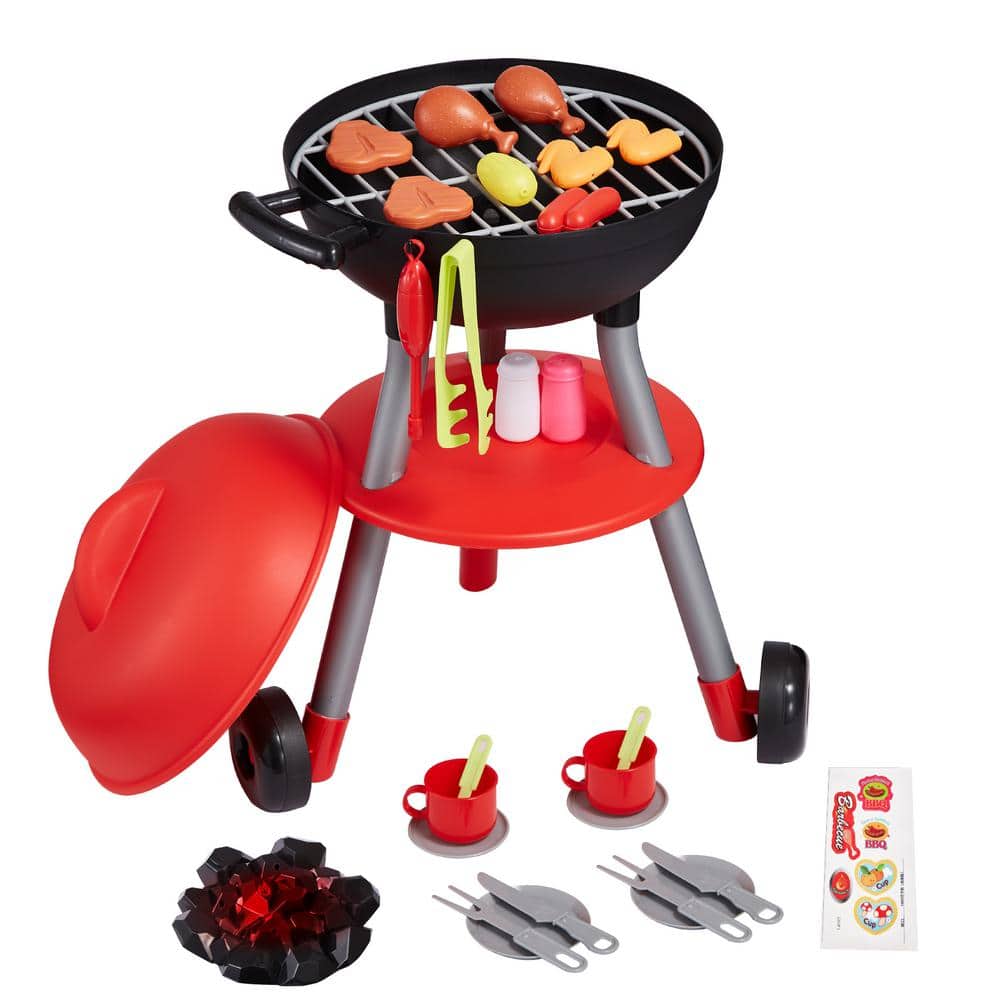 VEVOR 28-Pieces BBQ Grill Playset, Kids Toys Kitchen Playset with Sound ...
