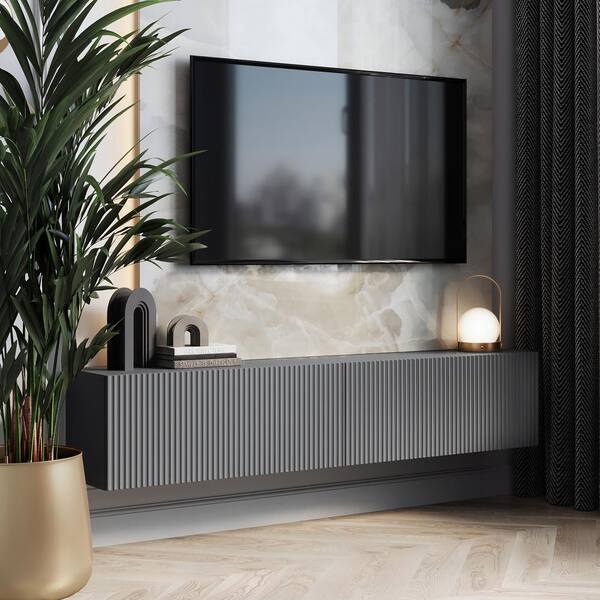 Have a question about LIVING SKOG Camelia 59 in. Graphite Floating TV ...