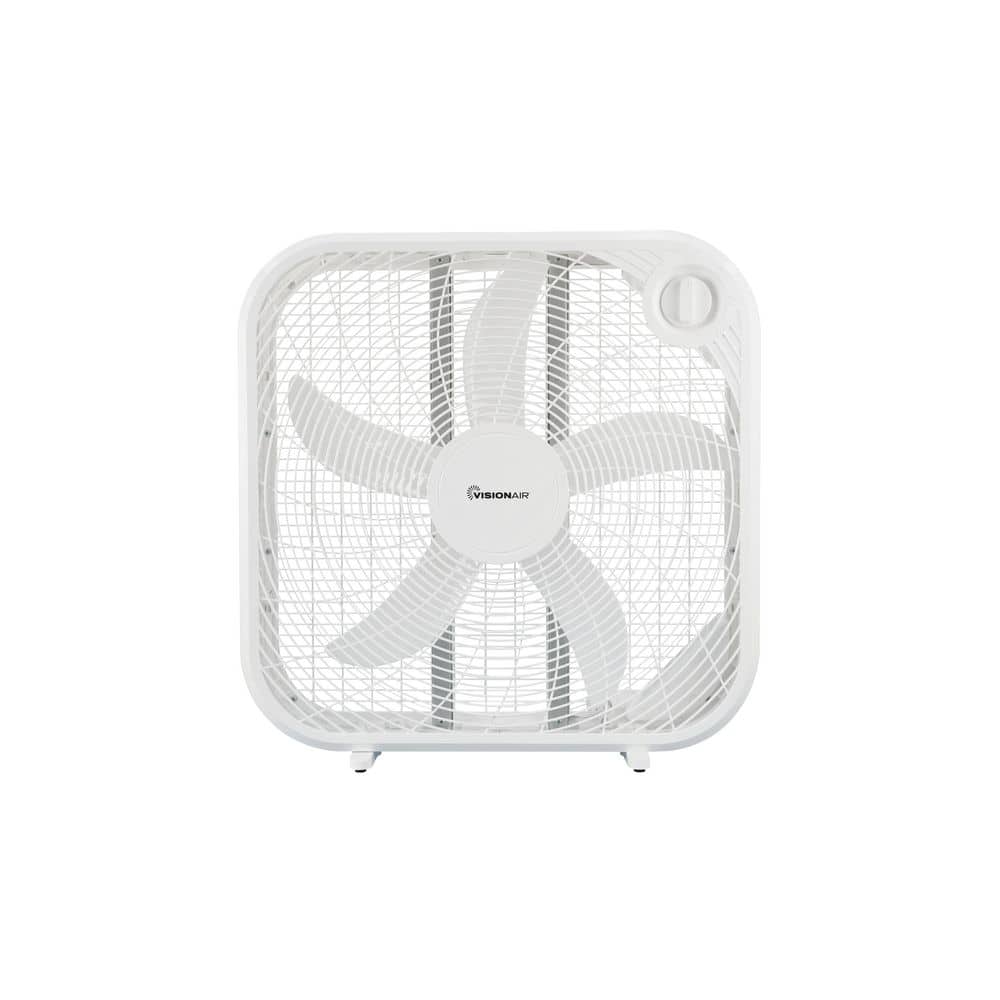 VISIONAIR 20 in. Weather-resistant Box Fan, White 2VAFBX20 - The Home Depot