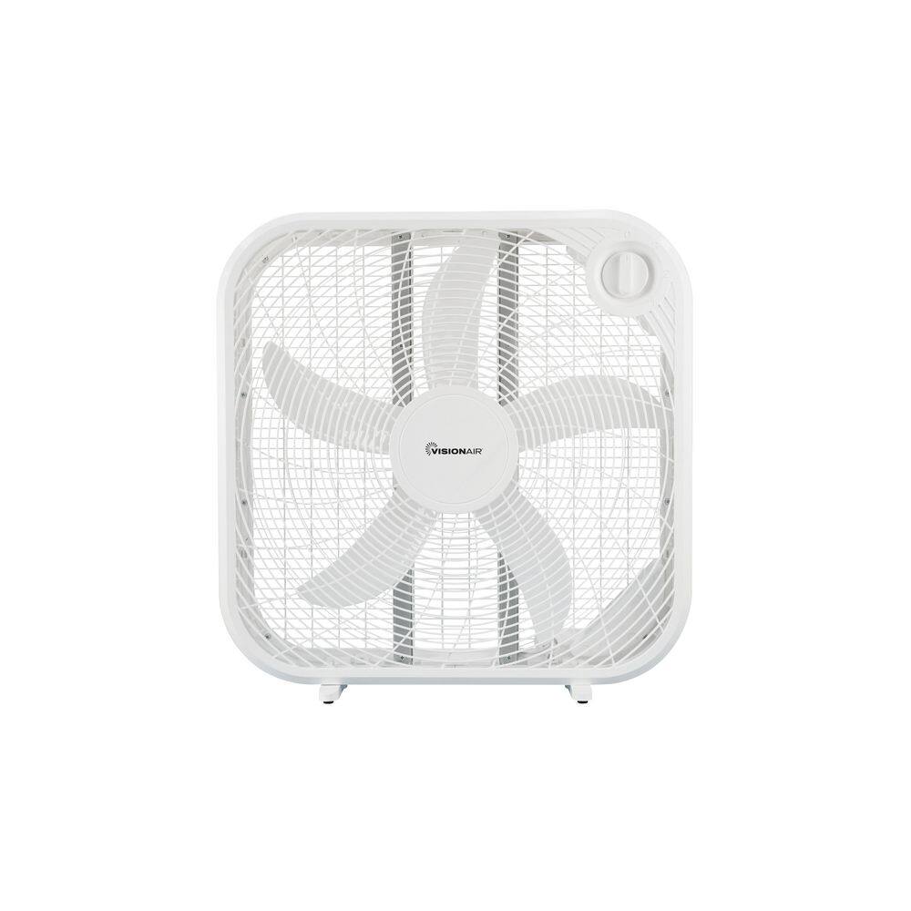 VISIONAIR 20 in. Weather-resistant Box Fan, White 2VAFBX20 - The Home Depot