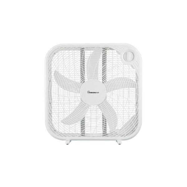 VISIONAIR 20 in. Weather-resistant Box Fan, White 2VAFBX20 - The Home Depot