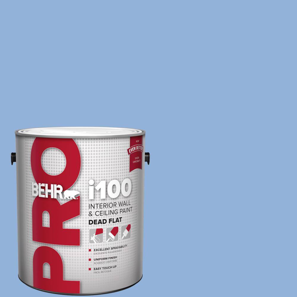 BEHR PRO 1 gal. #580B-5 Cornflower Blue Dead Flat Interior Paint ...
