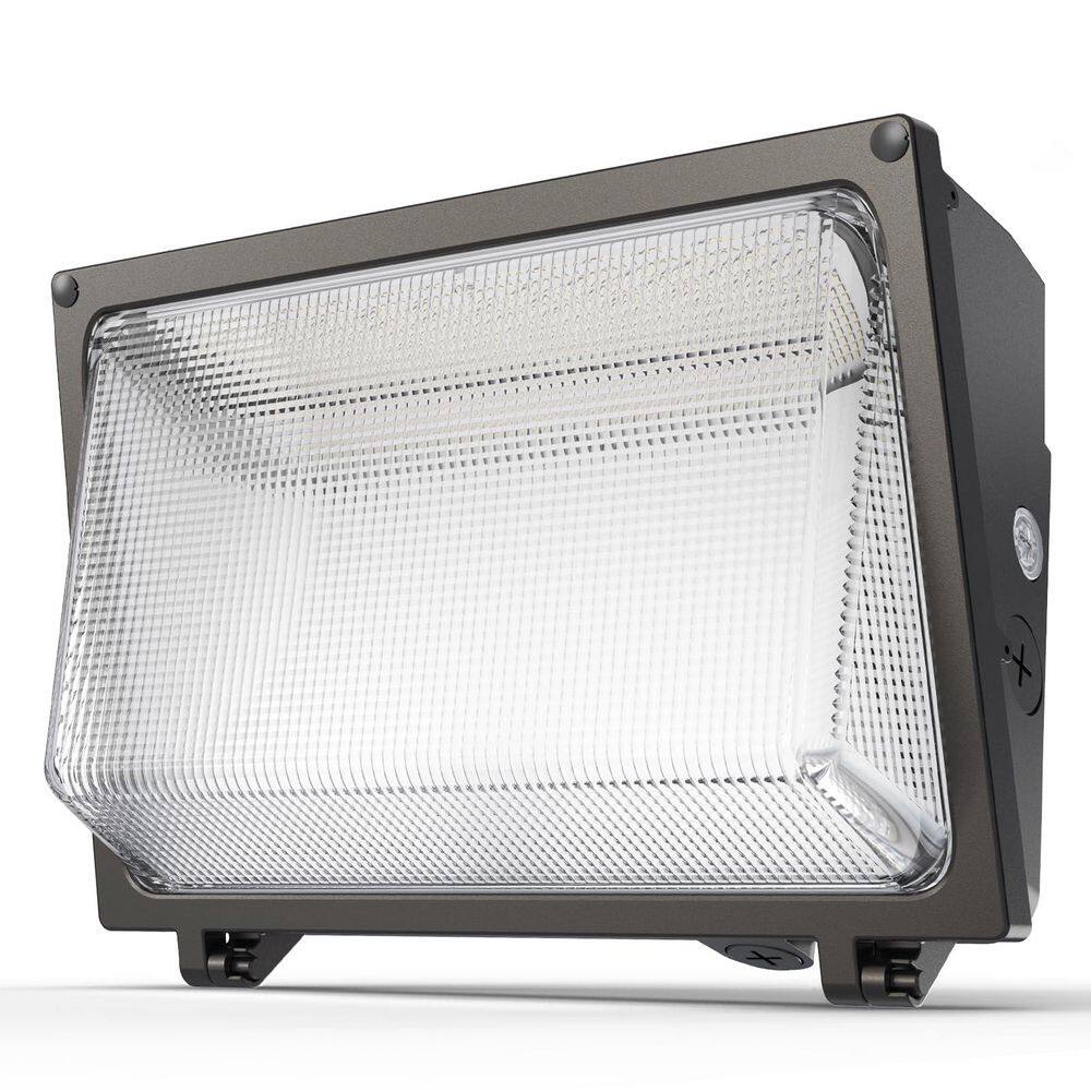 BIBIVIS 120W Outdoor Integrated LED Glass Lens Wall Pack Lights for ...