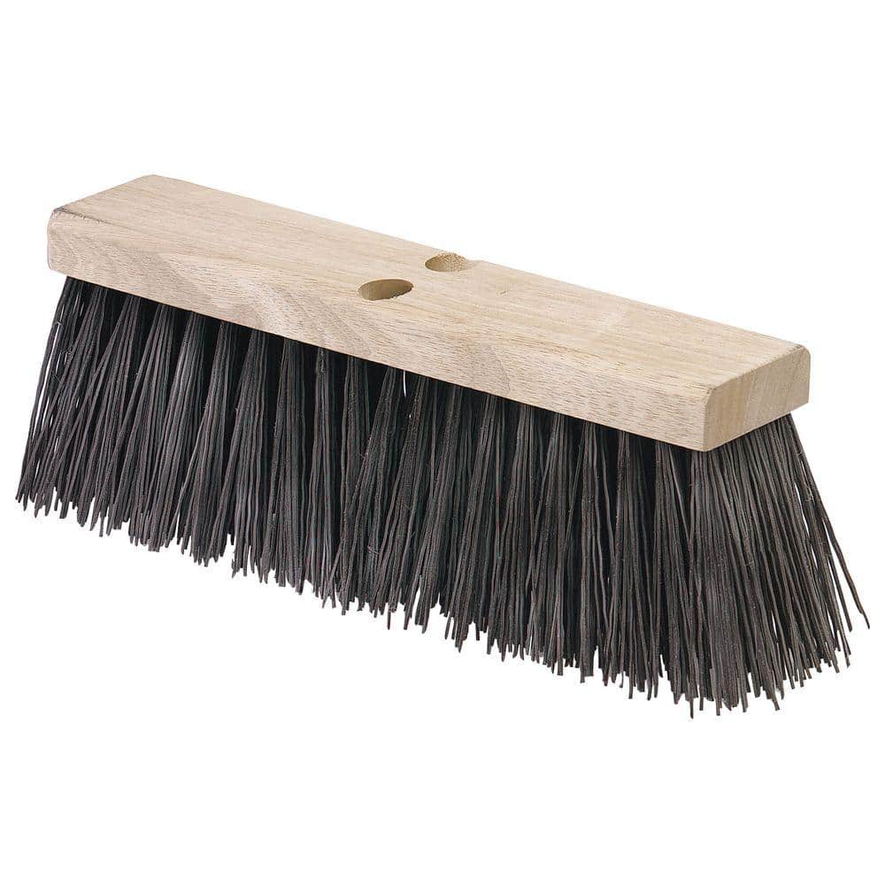 Carlisle 18 in. Polypropylene Extra Stiff Street Broom Head (6-Case ...