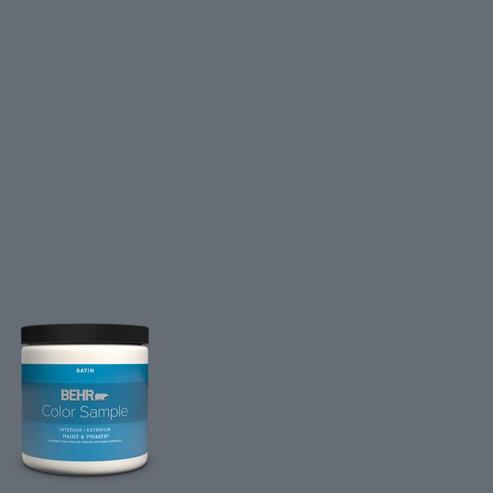 BEHR PREMIUM PLUS 8 oz. #PPU26-22 Summer Storm Satin Enamel Interior ...