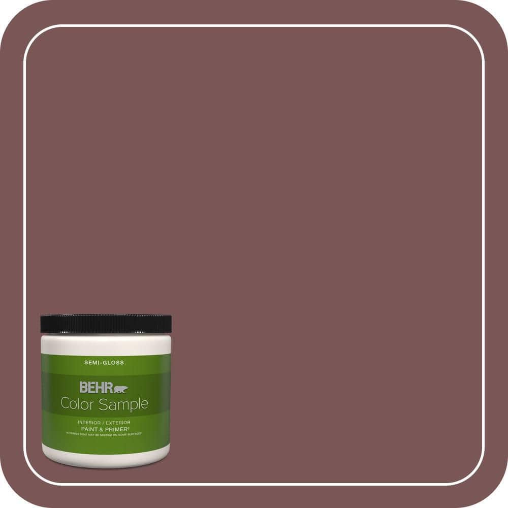 BEHR PREMIUM PLUS 8 oz. #120F-6 Japanese Maple Semi-Gloss Interior ...