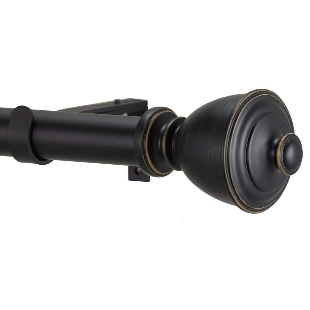 Art Decor 48 in. - 84 in. Adjustable 1 in. Single Curtain Rod Set in ...