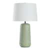 StyleCraft Galey 30 in. Sage Green Table Lamp with White Rayon ...