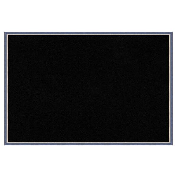 Amanti Art Theo Blue Narrow Wood Framed Black Corkboard 37 in. x 25 in ...