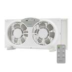 Reviews for Holmes 9 in. Twin-Blade 3-Speed White Digital Window Fan ...