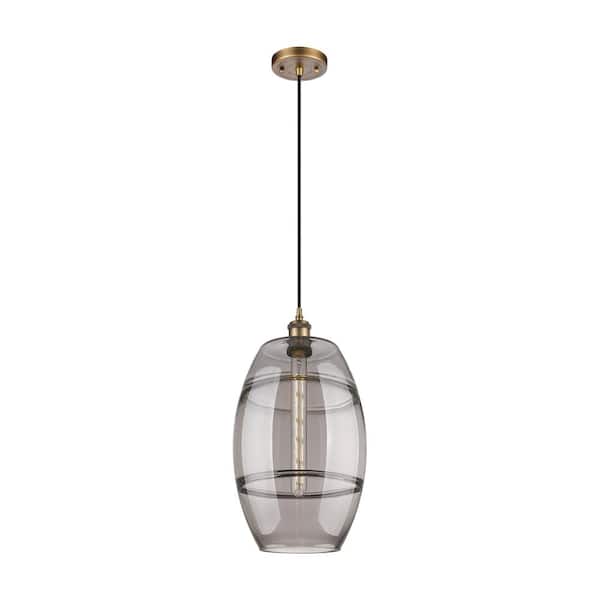 Innovations Vaz 100-Watt 1-Light Brushed Brass Standard Mini Pendant ...