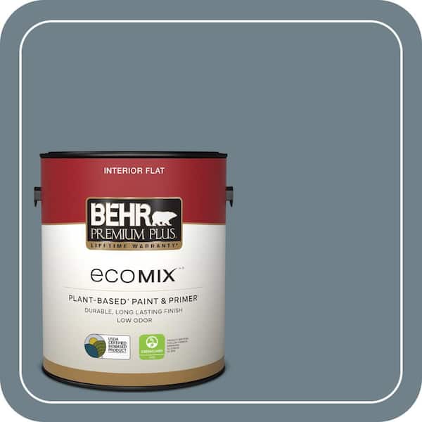 BEHR PREMIUM PLUS 1 gal. #PPU13-04 Atlantic Shoreline Flat EcoMix Plant ...