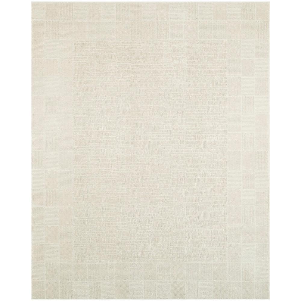 Nourison Nordic Ivory 8 ft. x 10 ft. Geometric Contemporary Area Rug ...