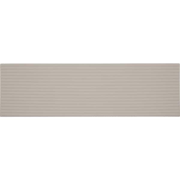 Daltile Stencil Beige 4 in. x 6 in. Glazed Porcelain Linear Sample Tile ...