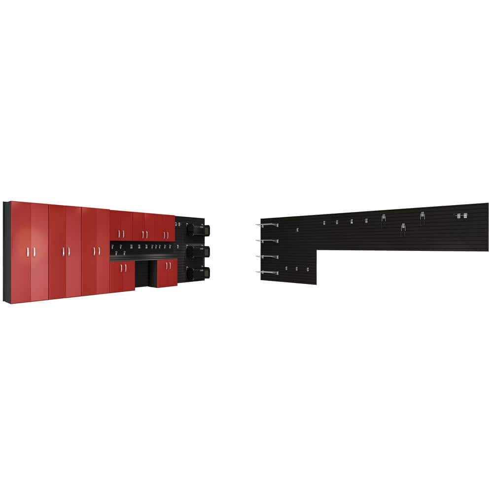 Flow Wall 72 in. H x 240 in. W x 16 in. D Modular Wall Mounted Cabinet ...