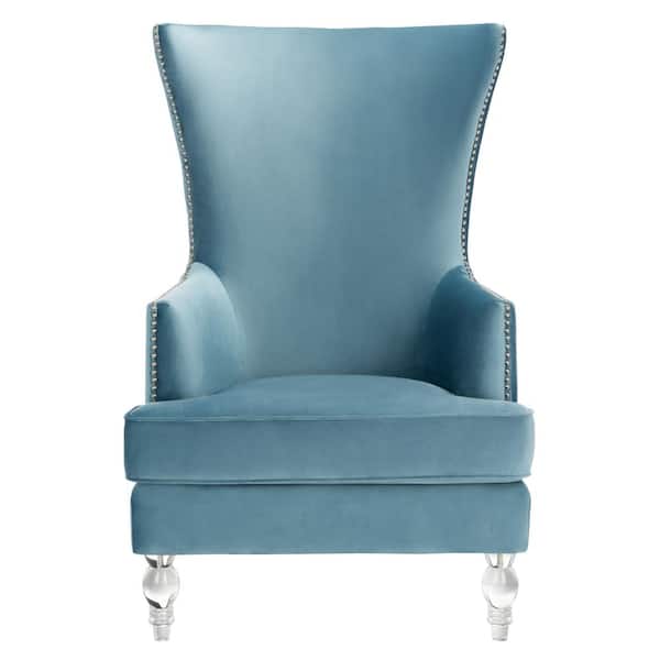 SAFAVIEH Geode Light Blue Accent Chair SFV4745B - The Home Depot
