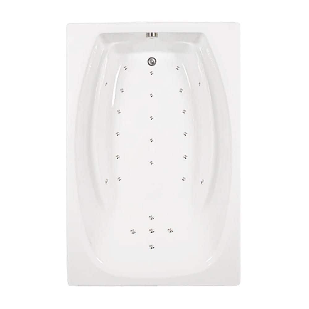Comfortflo 72 in. x 48 in. Acrylic Rectangular Drop-in Air Bathtub with ...
