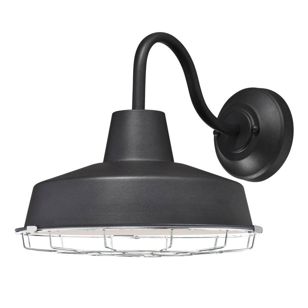 Westinghouse Academy 1-Light Textured Black Dimmable LED Outdoor Barn ...