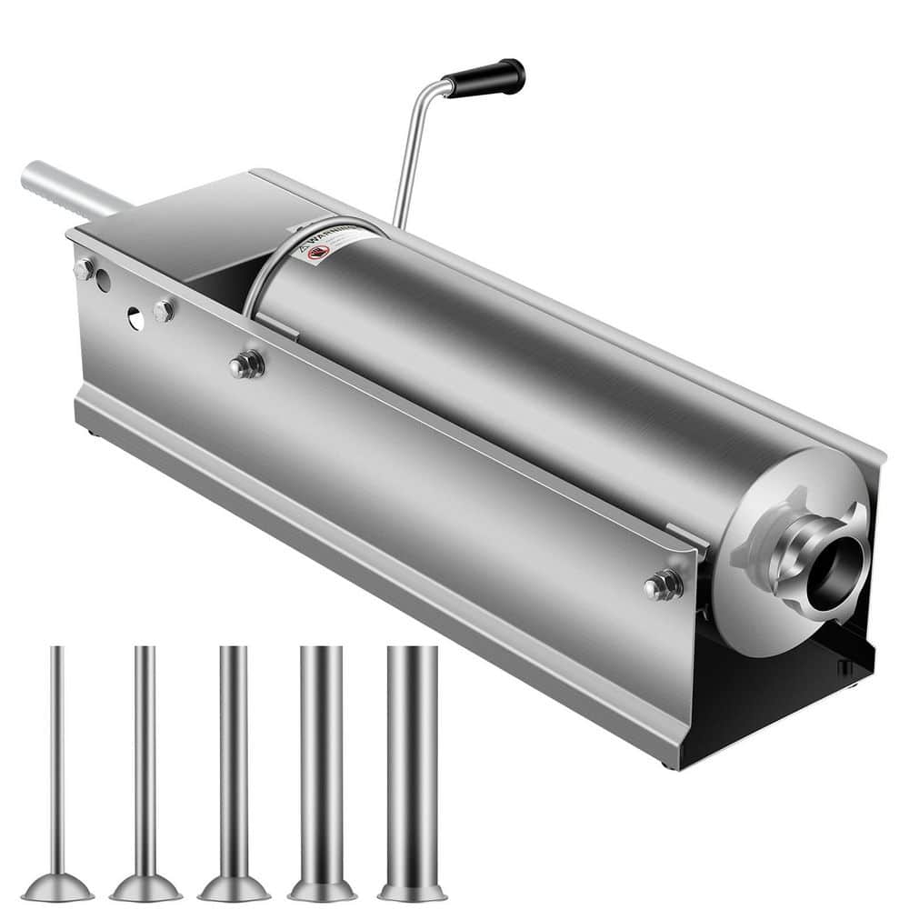 SKYSHALO Horizontal Sausage Stuffer 7 L/15 lbs. Manual Sausage Maker ...
