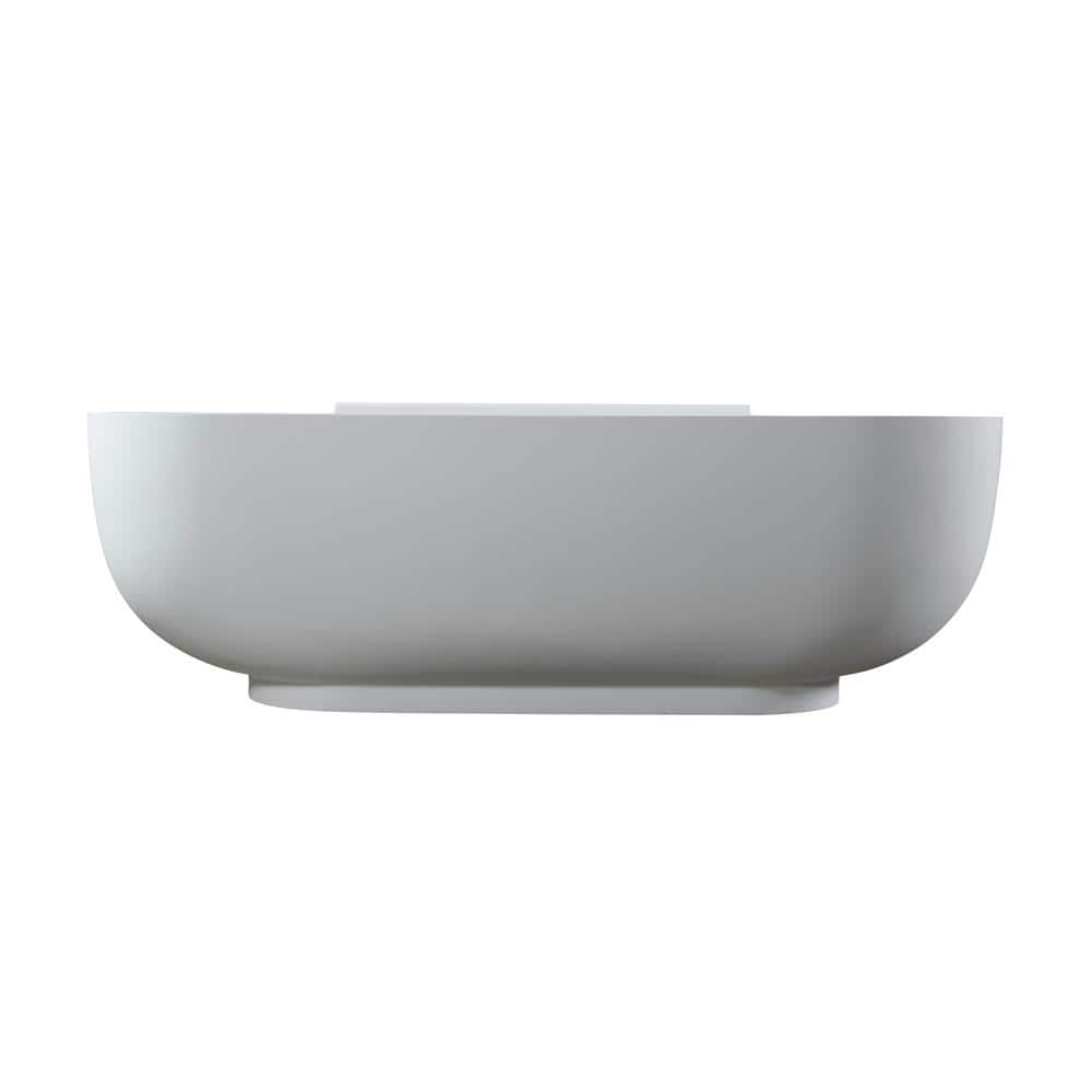 Barclay Products Neal 67 in. Stone Resin Flatbottom Oval Bathtub in ...