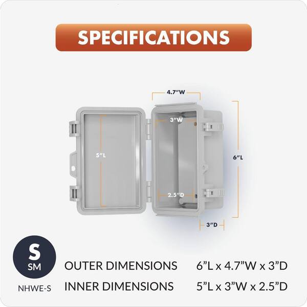 Junction Box Dimensions Of A Duplex Electric Power Supply Meters And