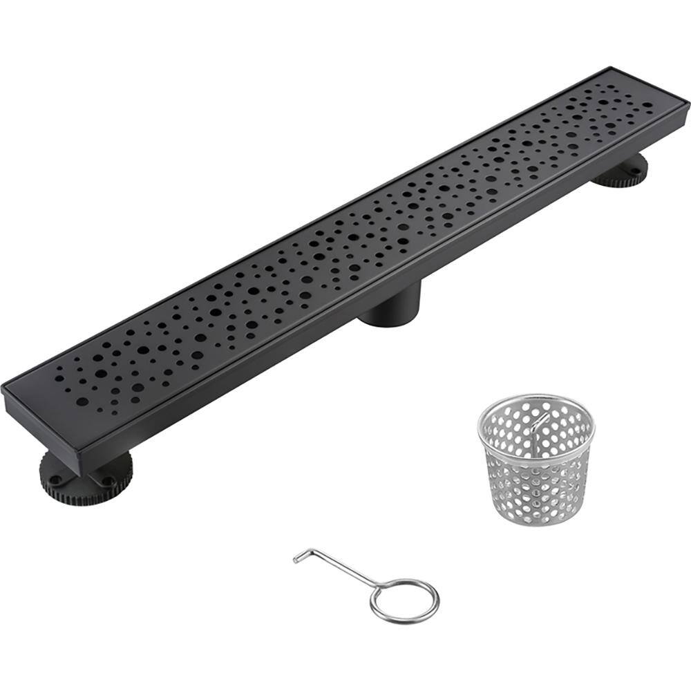 Elegante Drain Collection 30 in. Linear Stainless Steel Shower Drain ...