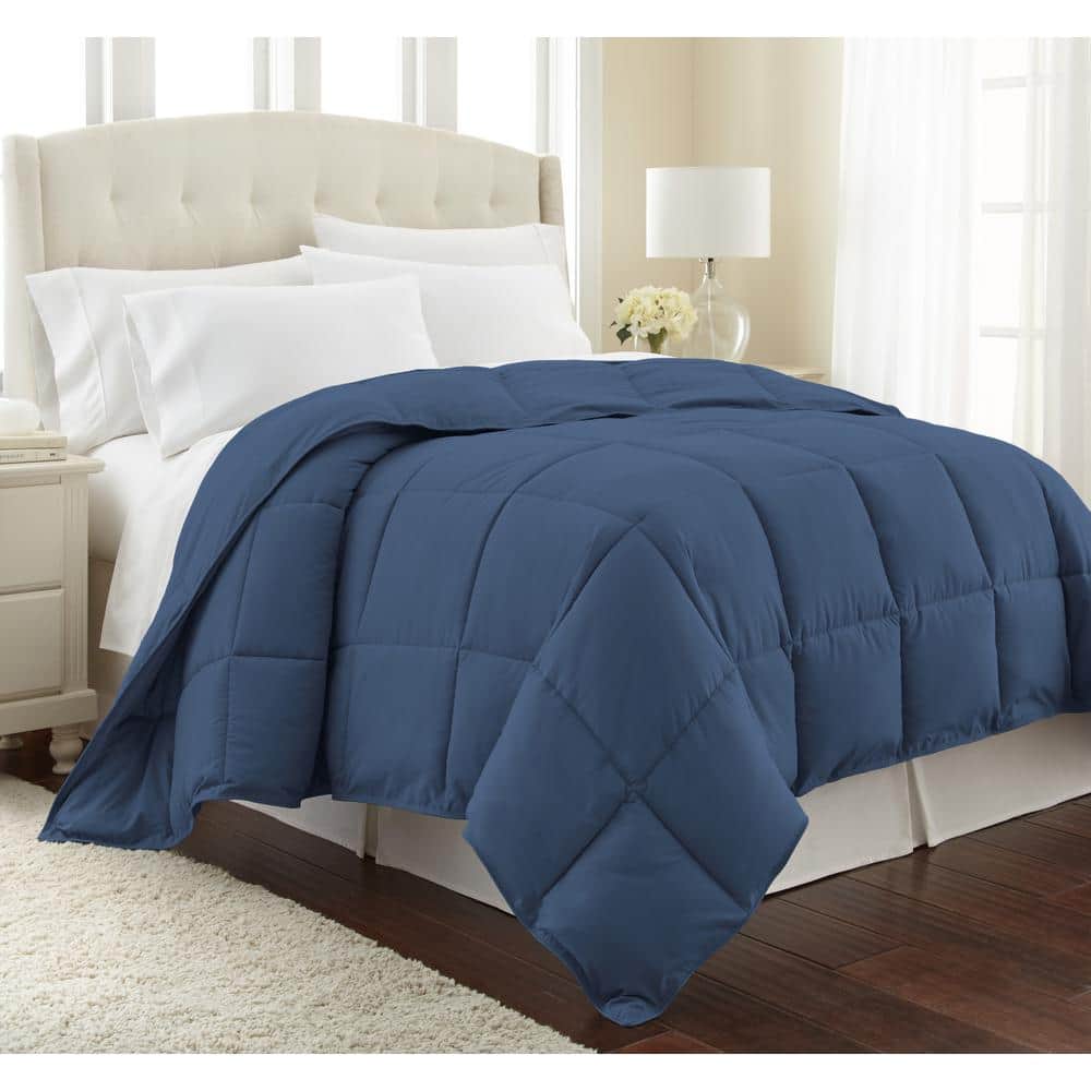 Southshore Fine Linens Vilano Down Alternative Dark Blue Solid King ...