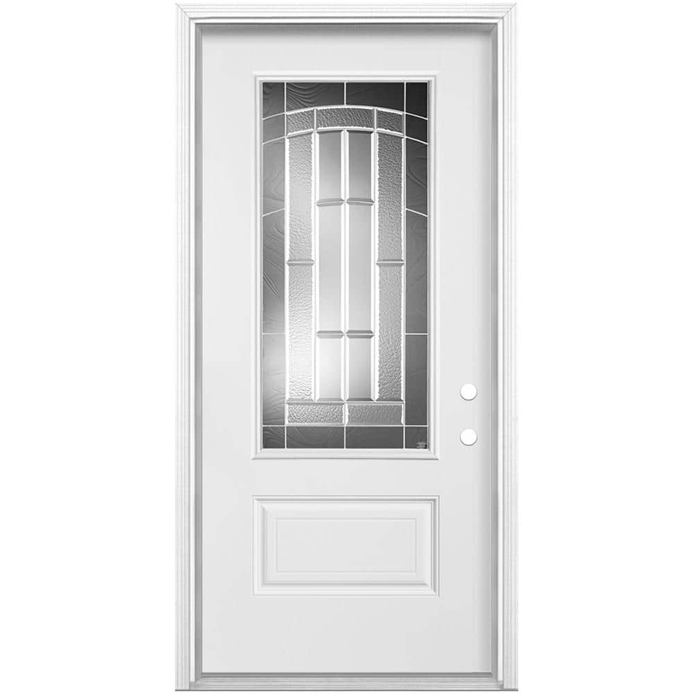 Masonite 36 in. x 80 in. Croxley Three Quarter Rectangle Left Hand ...