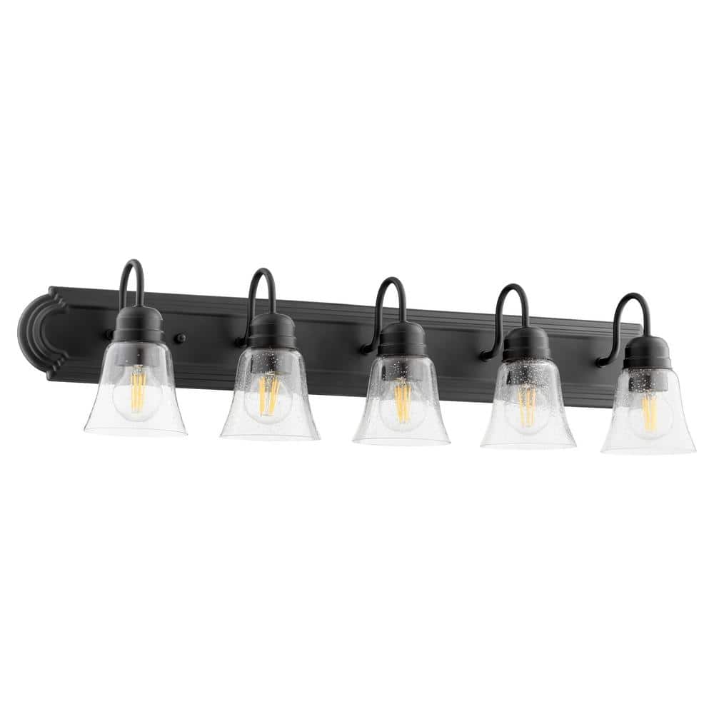 Quorum INTERNATIONAL Traditional 36 in. W 5-Lights Black Vanity Light ...