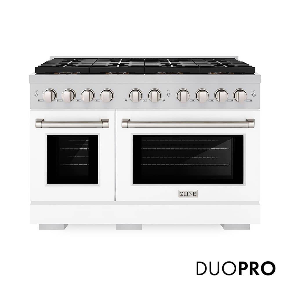 ZLINE Kitchen and Bath 48 in. 6.7 cu. ft. Paramount Dual Fuel Range ...