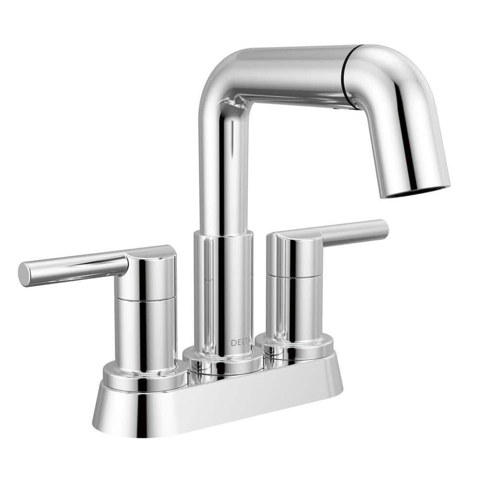 Delta Nicoli 4 in. Centerset Double Handle Pull-Down Spout Bathroom ...