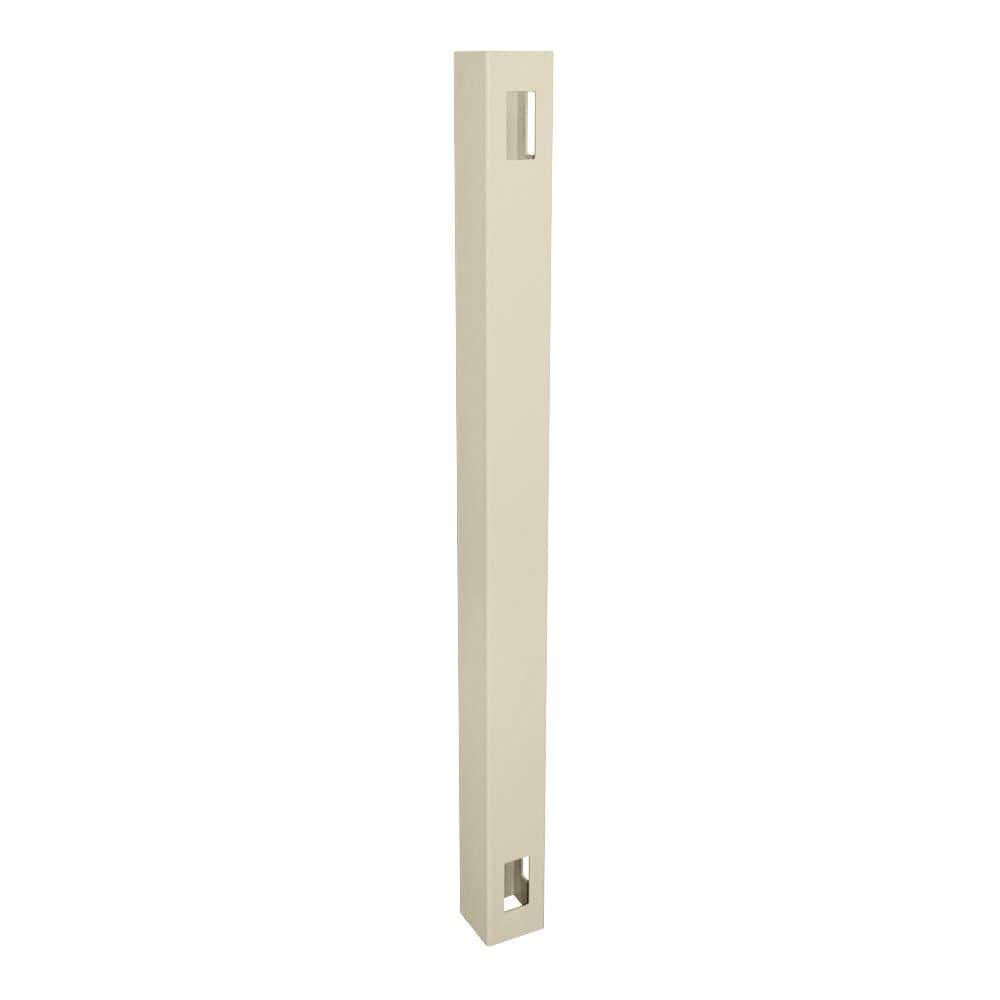 Weatherables 5 in. x 5 in. x 9 ft. Beige Vinyl Fence Corner Post LBPT ...