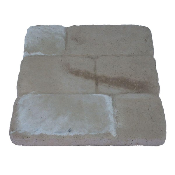 Simons Brick 16 in. x 14 in. Parisian Cobble Brick Faced Stepping Stone ...