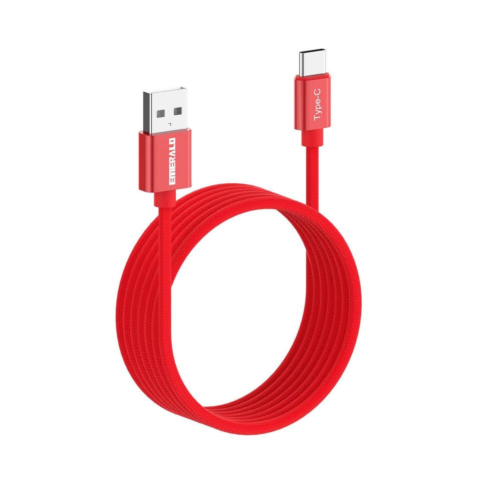 Emerald 10 ft. Braided Type C to Standard USB Charging Cable EE-AC10 ...