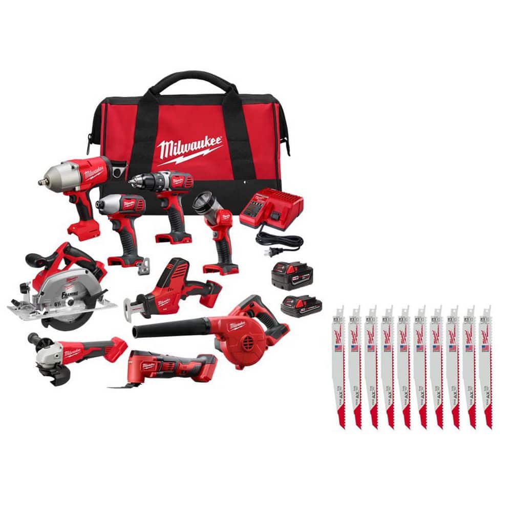 Reviews for Milwaukee M18 18-Volt Lithium-Ion Cordless Combo Kit 9-Tool ...