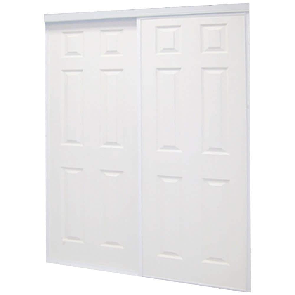 Contractors Wardrobe 72 in. x 81 in. Colonial White Prefinished ...