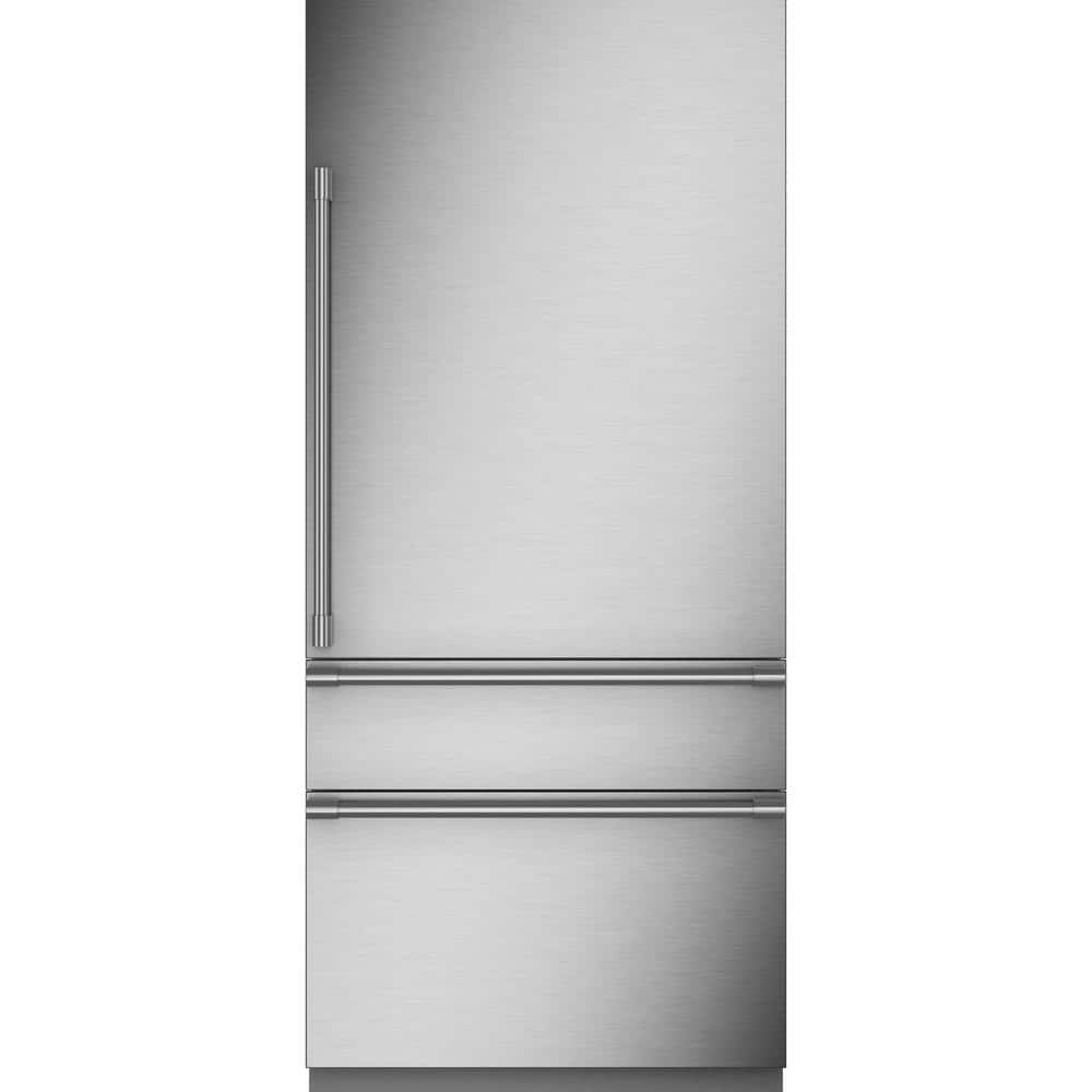 GE 36 in. Integrated Built-In Bottom Freezer Refrigerator in Stainless ...