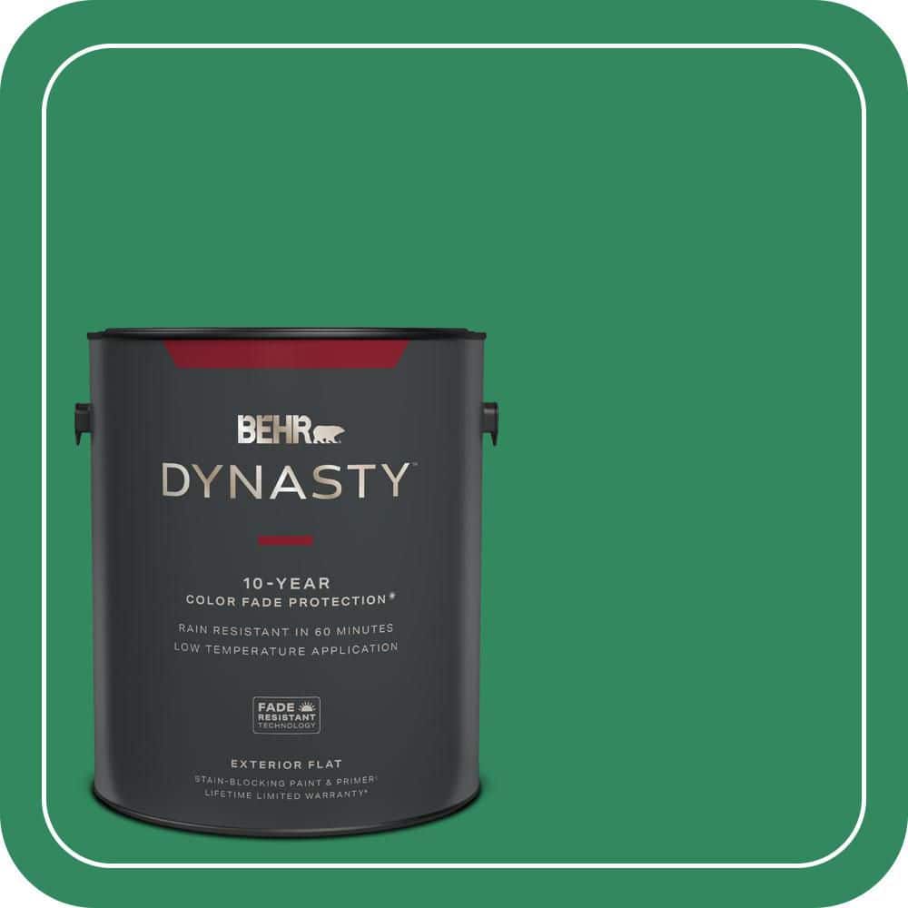 BEHR DYNASTY 1 gal. #P420-6 Exquisite Emerald Flat Exterior Stain ...