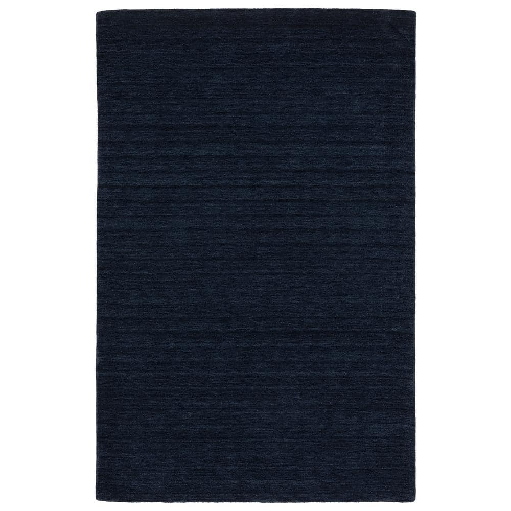 AVERLEY HOME Allaire Navy 10 ft. x 13 ft. Solid Heathered Hand-Tufted ...