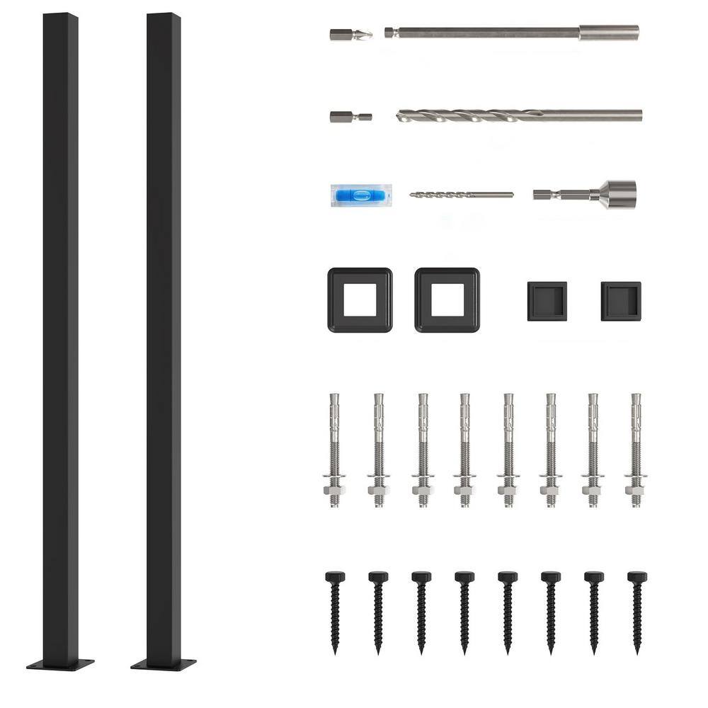 HOMEIBRO 1.57 in. x 1.57 in. x 4 ft. Galvanized Steel Corner Metal ...