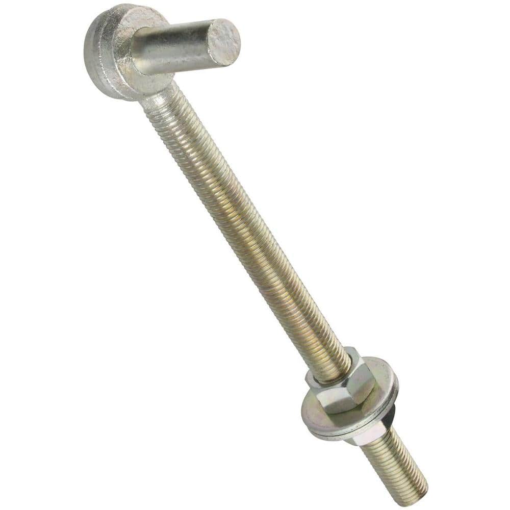 National Hardware 7/8 in. x 12 in. Zinc-Plated Gate Bolt Hook 293BC 7 ...