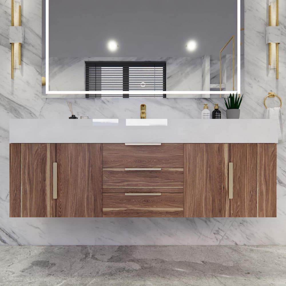 BV Better Vanity Bethany 59 in. W x 20 in. D x 22 in. H Single Sink ...