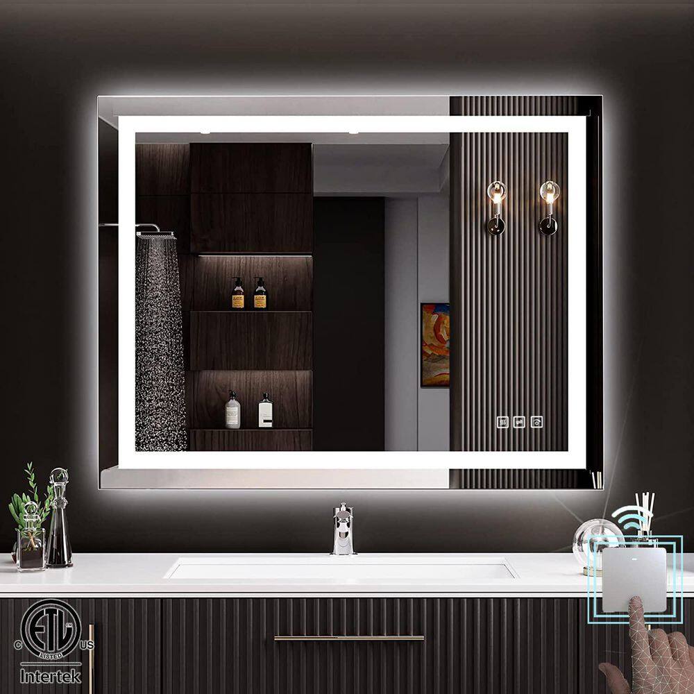 waterpar Super Bright 36 in. W x 30 in. H Rectangular Frameless Anti ...