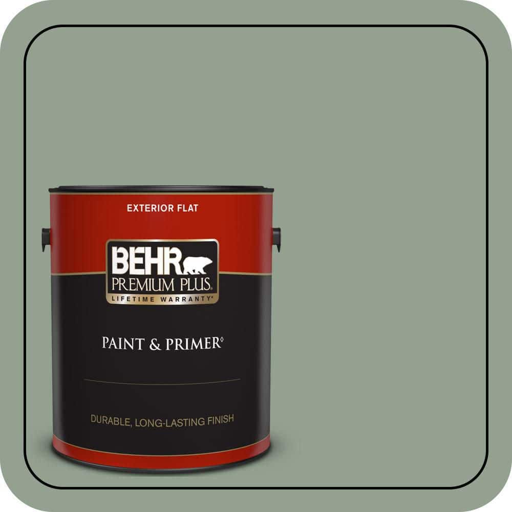 BEHR PREMIUM PLUS 1 gal. #N400-4 Forest Path Flat Exterior Paint ...