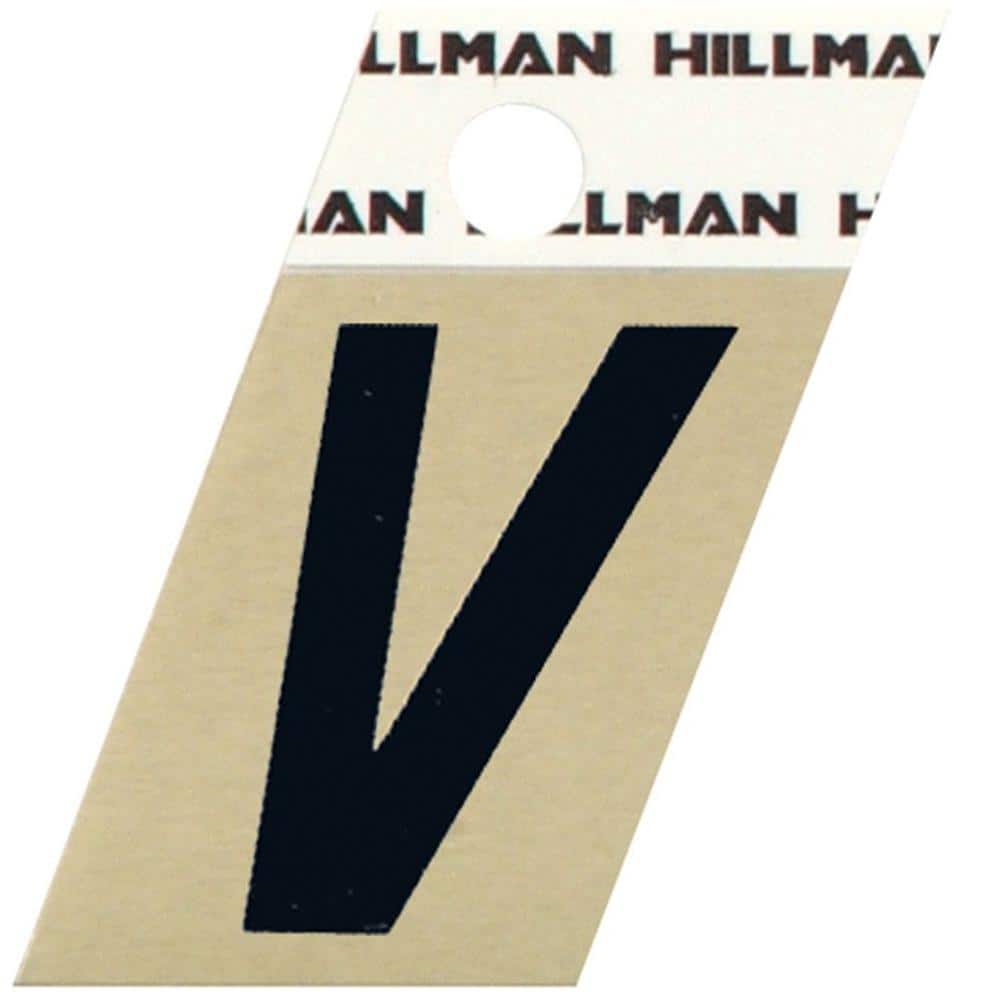 Hillman 1-1/2 in. Aluminum Angle-Cut Letter V 840536 - The Home Depot