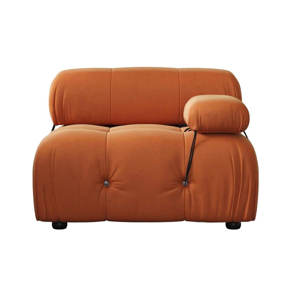 Magic Home Chameleon 34.6 in. Square Arm 1-piece Modern Velvet Modular ...