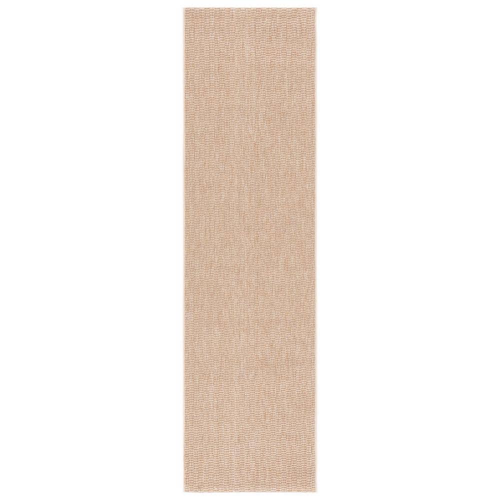 SAFAVIEH Sisal All-Weather Natural 2 ft. x 8 ft. Solid Woven Indoor ...